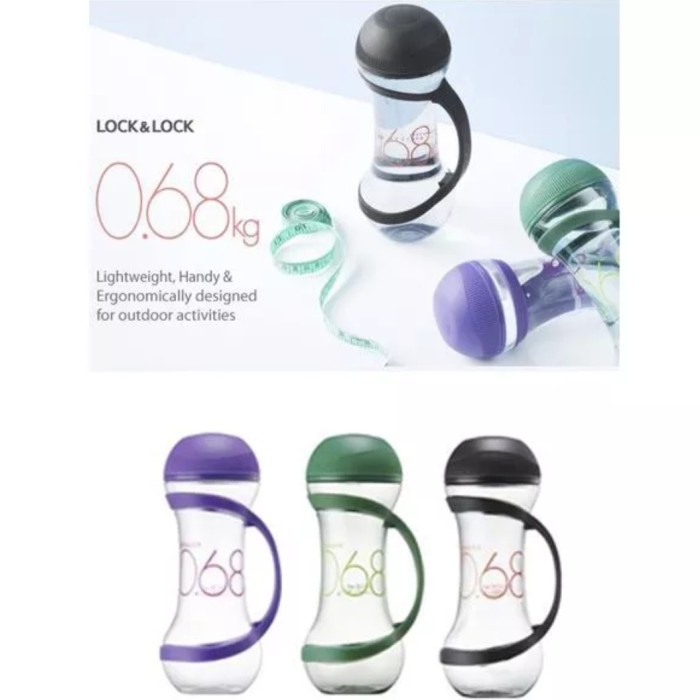 Jual ZB Lock n Lock Dumbell Botol Air Minum 560ml - Ungu | Shopee Indonesia