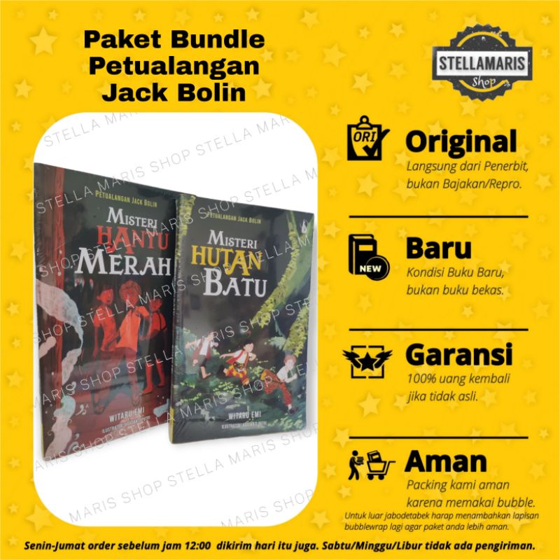 Jual Paket Bundle 2 Buku Petualangan Jack Bolin - Buku Novel Fiksi ...