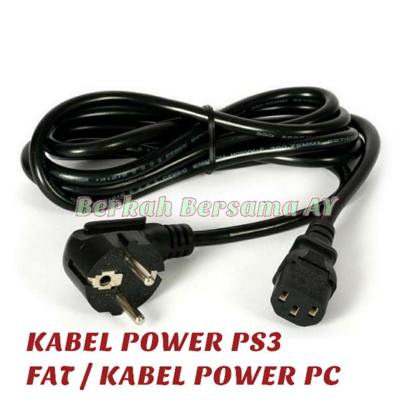 Jual KABEL POWER PS3 FAT / PC / XBOX - KABEL POWER KOMPUTER | Shopee ...