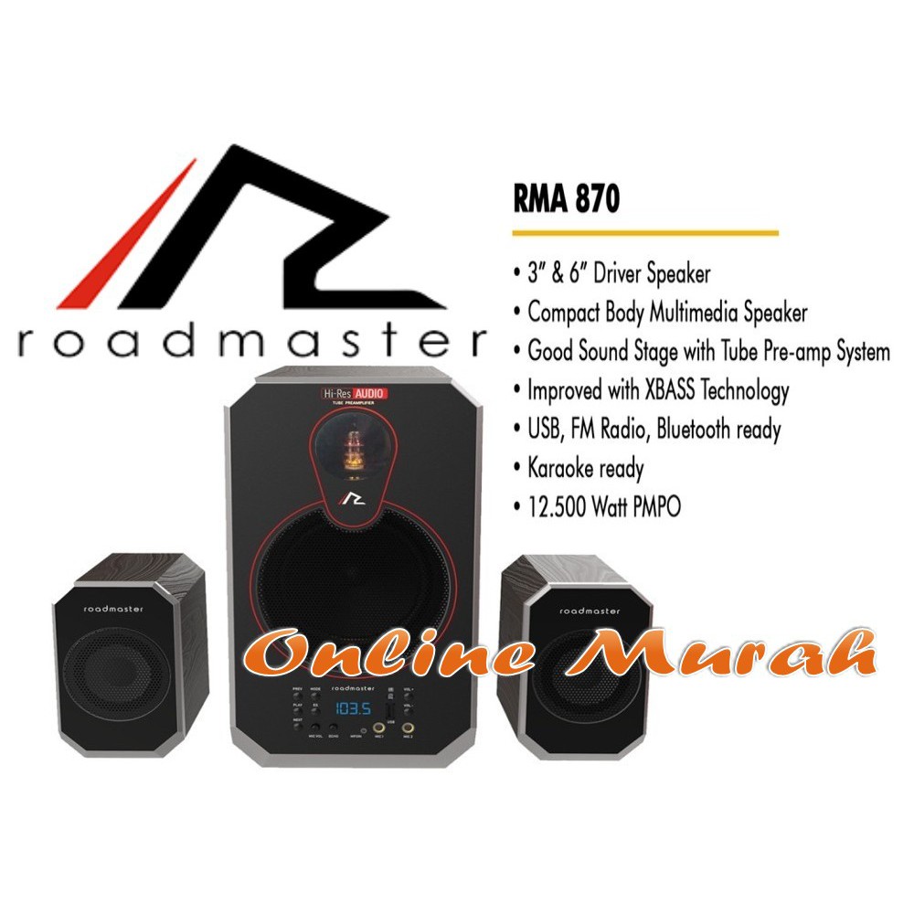 Jual SPEAKER ROADMASTER RMA 870 BLUTOOTH USB FM ROADMASTER RMA870 ...