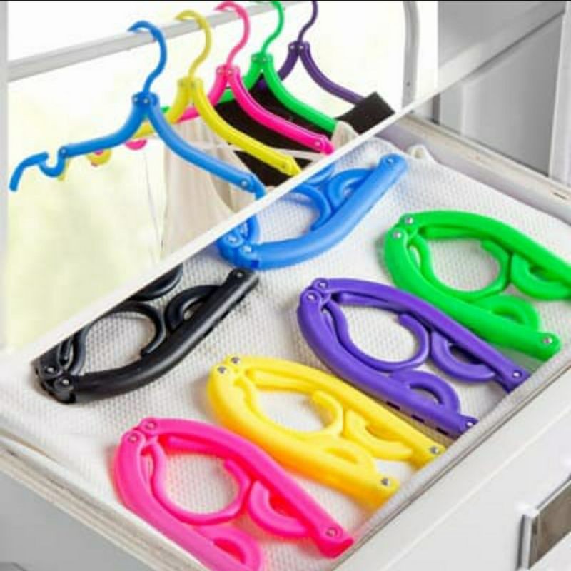 Jual D644 HV Hanger lipat Lipet Portable Gantungan Baju anak dewasa BH ...