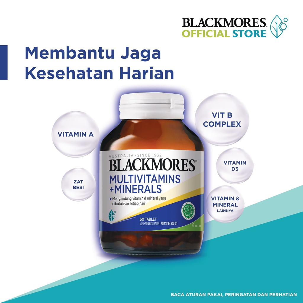Jual Blackmores Multivitamins + Minerals 1 Tablet Sehari Isi 30 Tablet (Membantu Memelihara ...