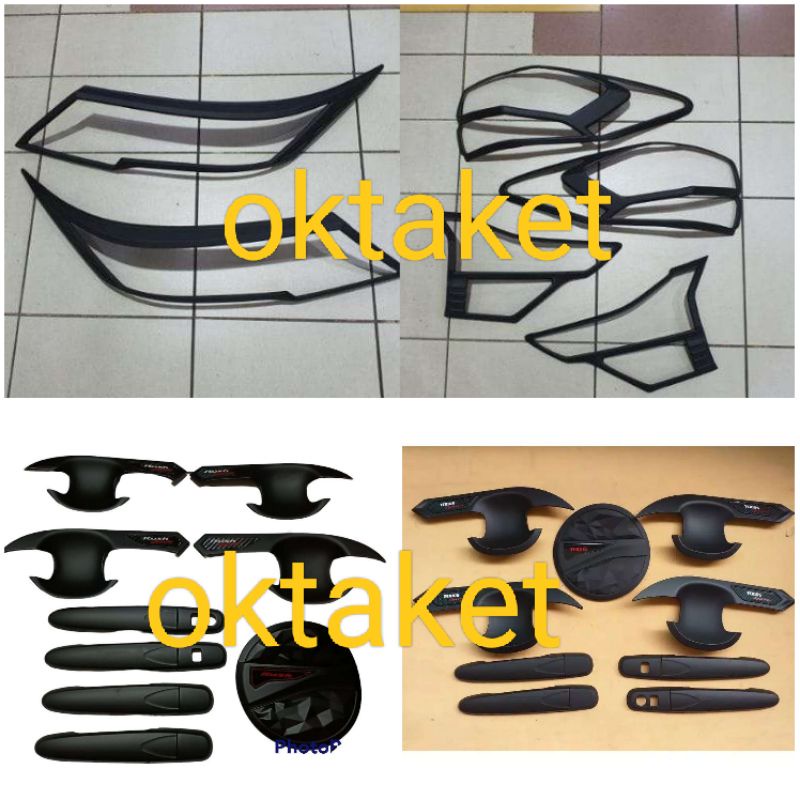 Jual paket lengkap all new Rush Terios 2018 2019 2023 2024 hitam dop garnish depan belakang ...