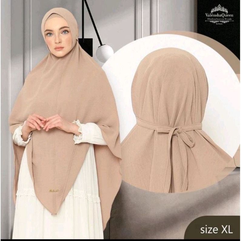 Jual KHIMAR TALI LV CRINKLE AIRFLOW/BERGO TALI JUMBO/SYAR'I/KERUDUNG INSTAN/HIJAB CRINKLE ...