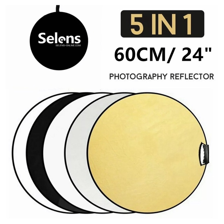 Jual Selens Handle Reflektor Reflector 60cm 5in1 60 cm - SKU 1.009.0107 ...