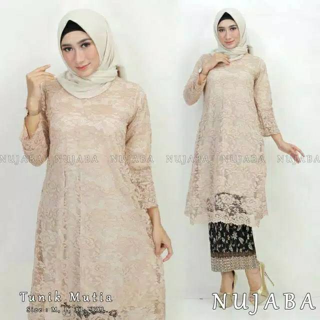 Jual Kebaya Modern Tunik Brokat Set Rok Plisket Batik Premium Buat Kondangan Wisuda Pesta ...