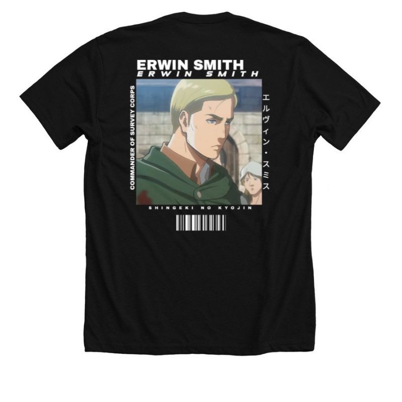 Jual KAOS Attack On Titan | Erwin Smith - Capt Survey Corps | Shopee ...