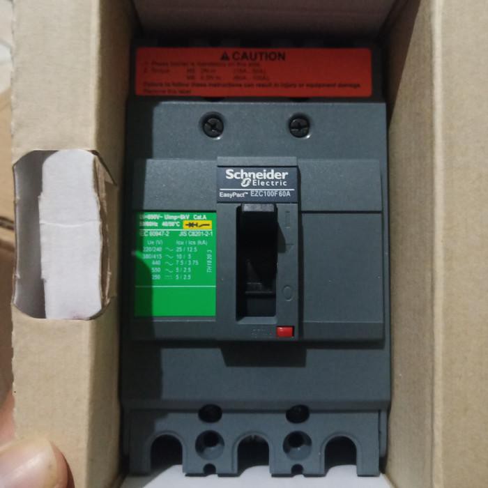 Jual 53Ah | Breker MCCB EasyPact EZC100F 3060 60A schneider original ...