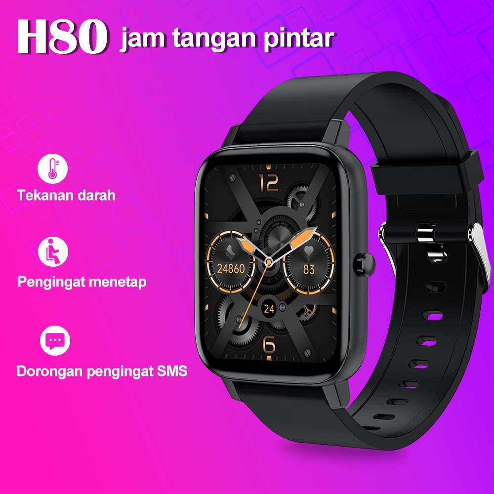 Jual SmartWatch H80 Gelang Olahraga IP67 Tahan Air Bluetooth Link Smart Watch Pelacak Kebugaran ...