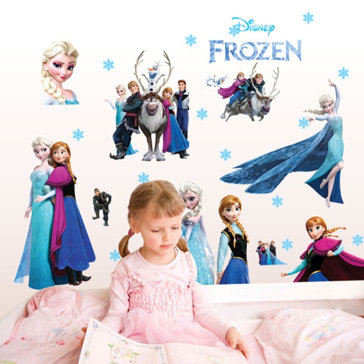 Jual RELIZA WALL STICKER FROZEN PRINCESS SALJU ELSA ANAK KIDS CC6969 ...