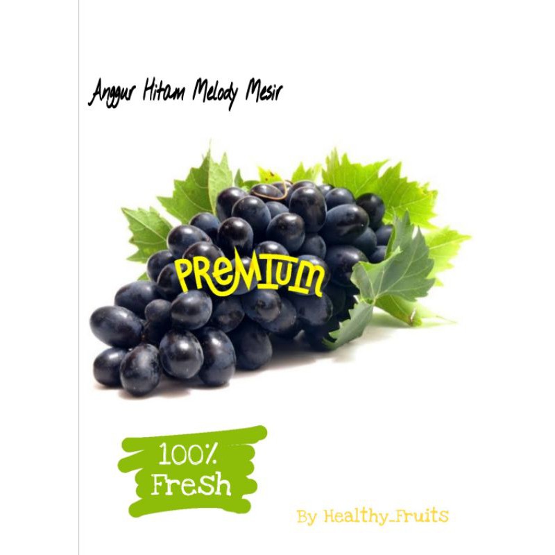 Jual ANGGUR HITAM MELODY MESIR TANPA BIJI (BLACK SEEDLESS GRAPE) / KG ...