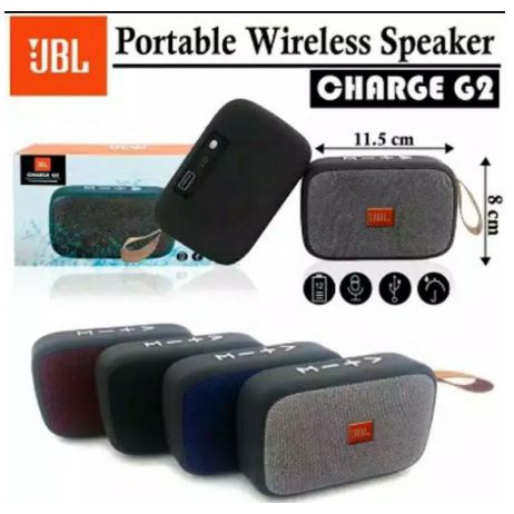 Jual Speaker Bluetooth Portable Charger ( G2 ) BT JBL Stereo Extra Bass Kotak | Shopee Indonesia