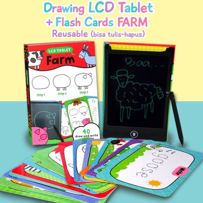 Jual Farm Lcd Tablet & Flash Cards Box Sets (40 Wipe-Clean Flash Cards ...