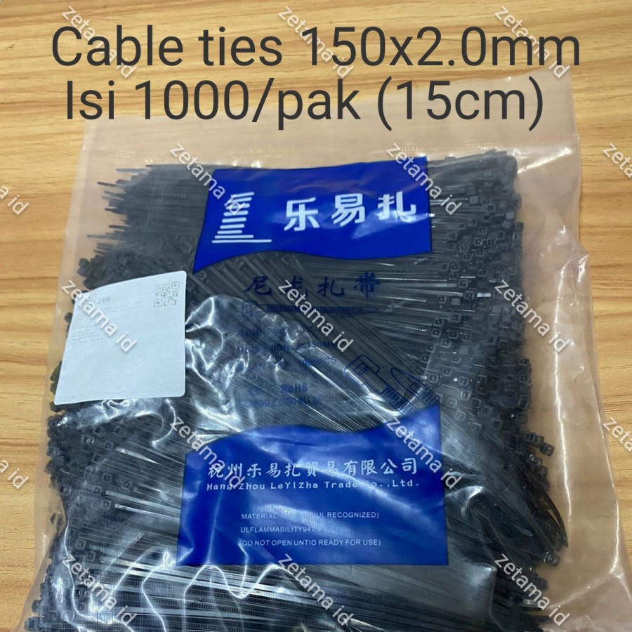 Jual Kabel Ties 15Cm Isi 1000/Pak (150X2.0mm) Cable Tim | Shopee Indonesia