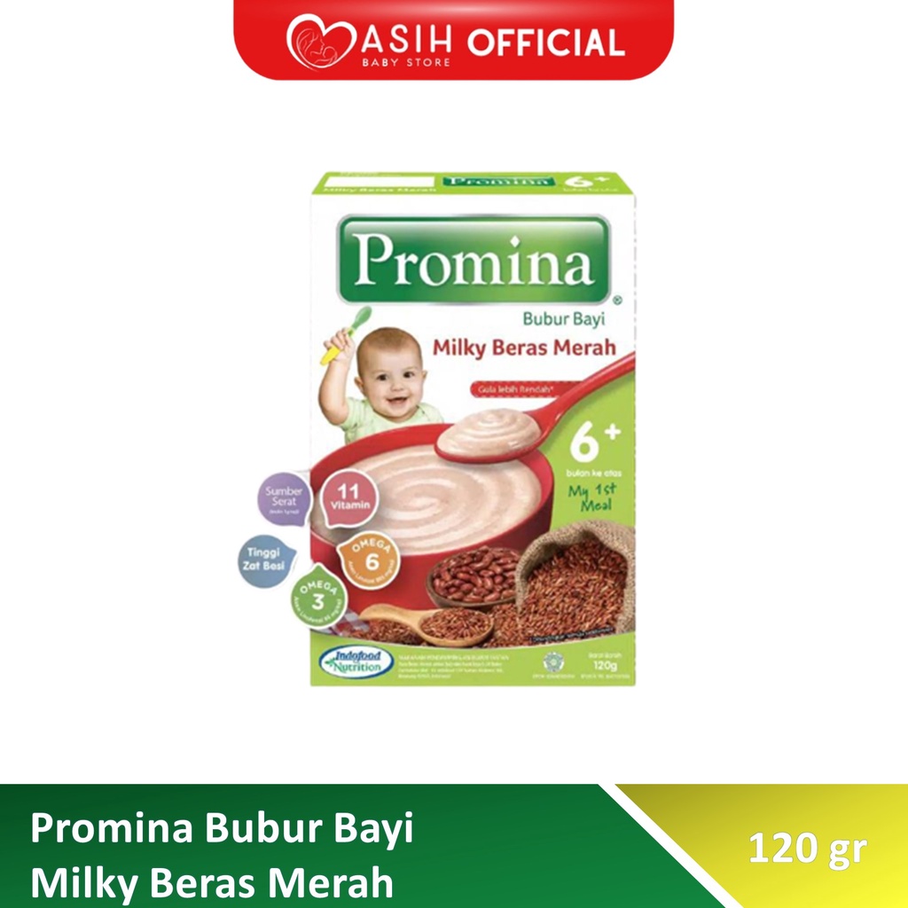 Jual Promina Bubur Bayi 6 bulan+ Kotak 120 gr Rasa Beras Merah | Shopee ...