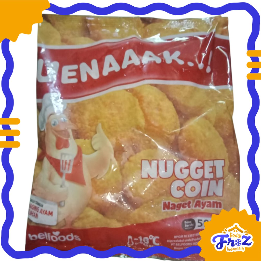 Jual Nugget Rasa Ayam Frozen Food Belfoods Uenaaak Small Nugget 500gr ...