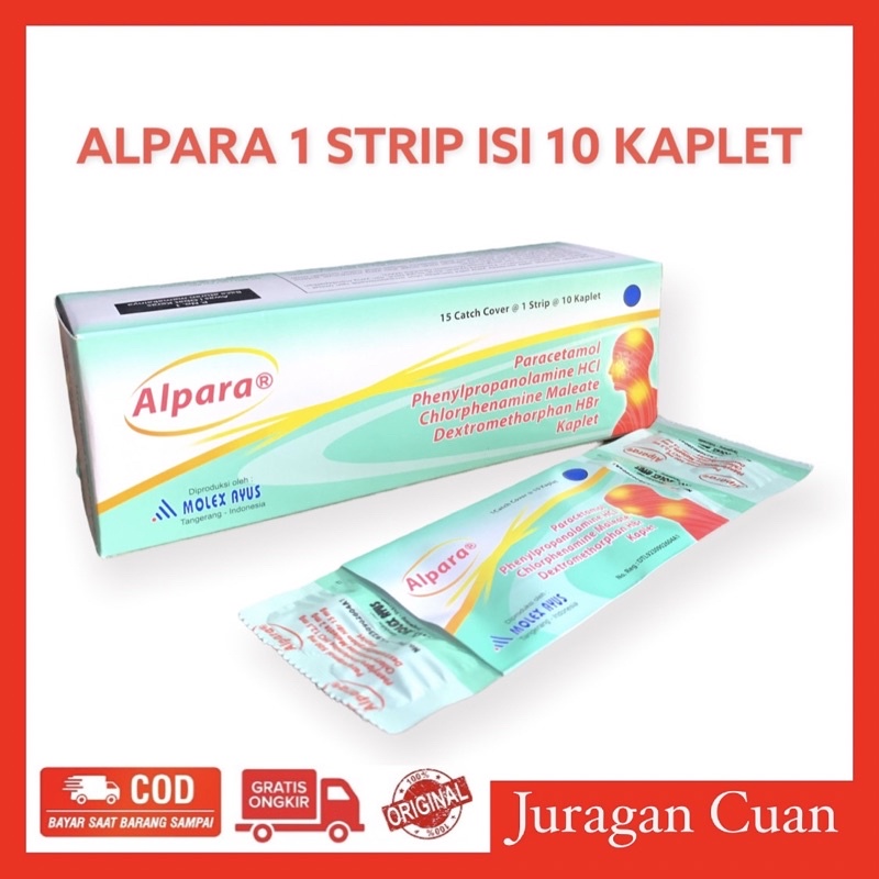 Jual ALPARA 1 STRIP ISI 10 KAPLET / TABLET / OBAT FLU DEMAM SAKIT ...