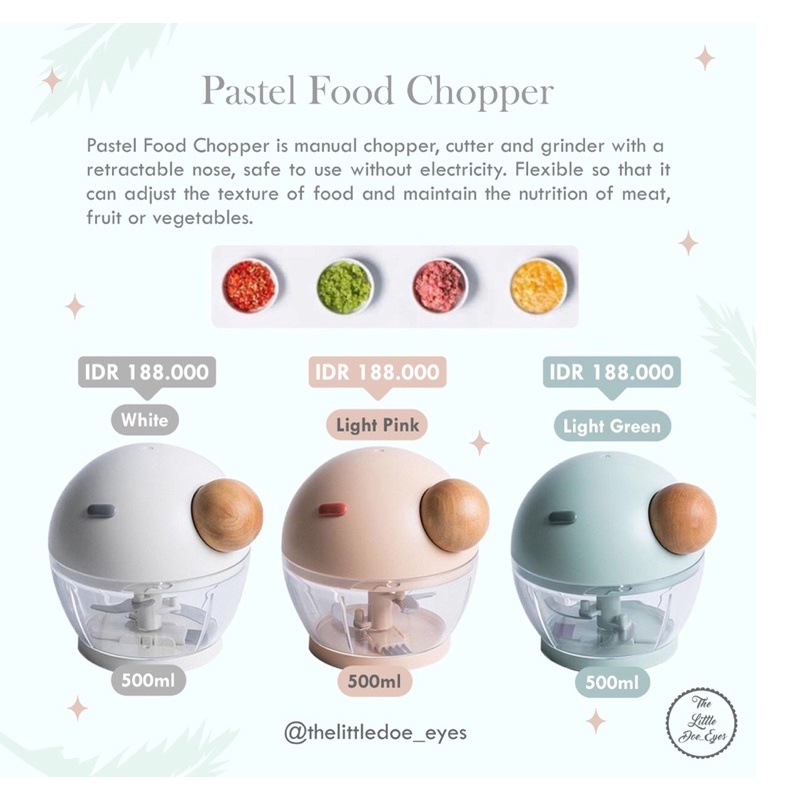 Jual Pastel Food Chopper (Alat Penggiling Daging, Bawang, Cabai ...