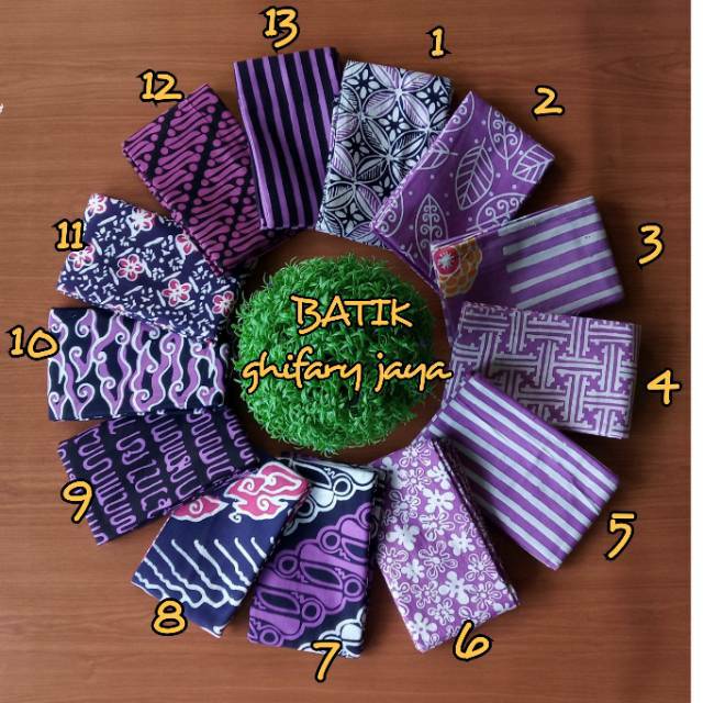 Jual SQ KAIN BATIK CAP MOTIF GARUTAN SERI WARNA UNGU 071 / BATIK ...