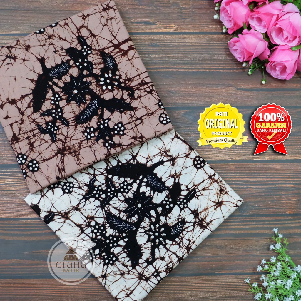 Jual KAIN BATIK TULIS BAKARAN ASLI PATI BAHAN KATUN PREMIUM MELATI ...