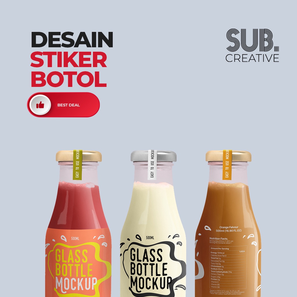 Jual Jasa Desain Stiker Botol Premium | Shopee Indonesia