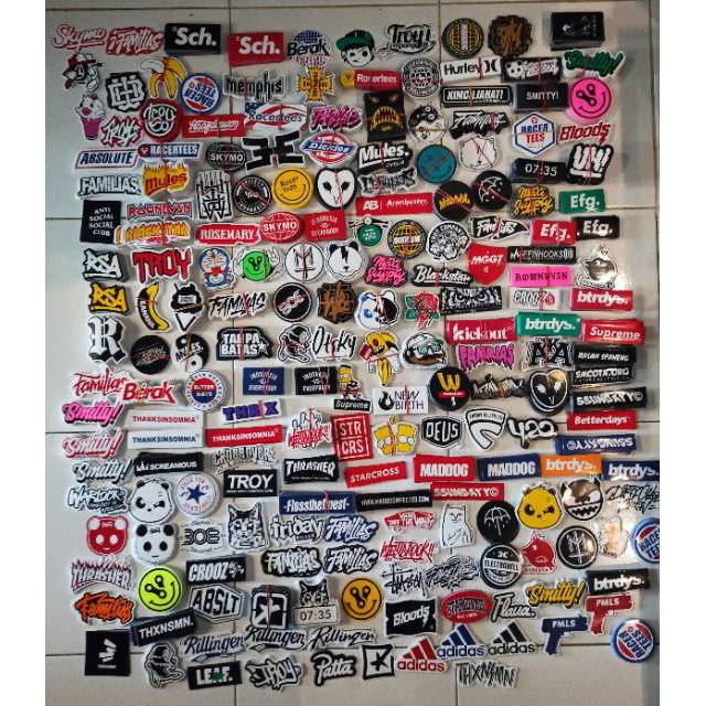 Jual Stiker distro brand isi 50 pcs UKURAN NORMAL Case Phone Aesthetic ...