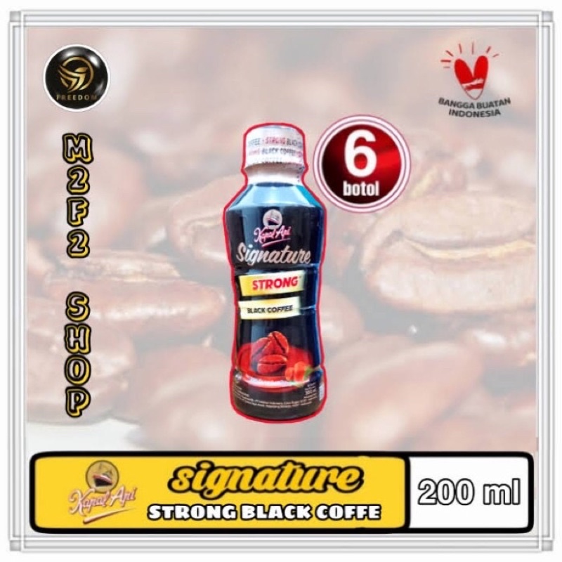 Jual Kopi Kapal Api Signature STRONG Black Coffee Botol Pet - 200 ml ...