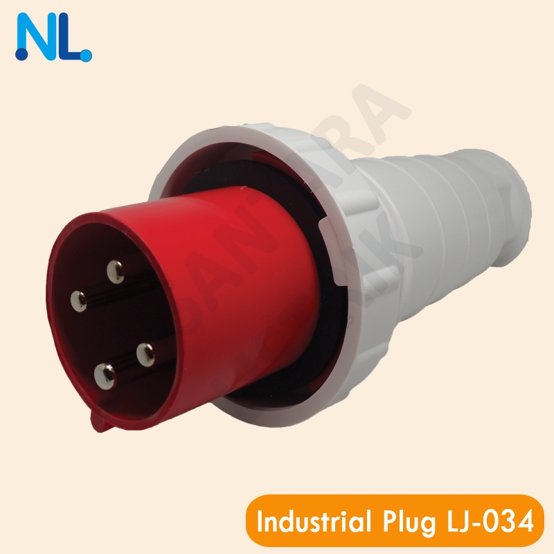 Jual Socket Industri Plug 63A 4 Pin 400V LJ 034 IP 67 LARKIN | Shopee ...