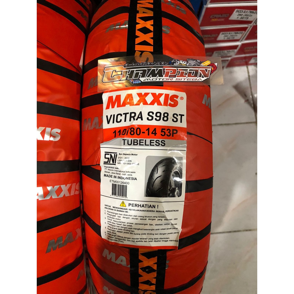 Jual BAN MAXXIS UKURAN 110/80-14 VICTRA S98 ST | Shopee Indonesia