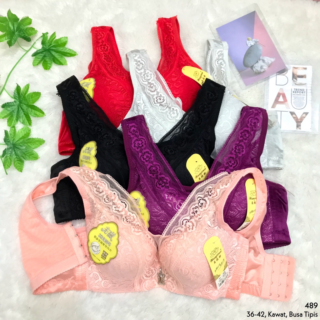 Jual RVC - Bra Busa Tipis Busa Sedang Berkawat 34-42 Kait 4 BH Penutup Lemak Underwear Dewasa ...