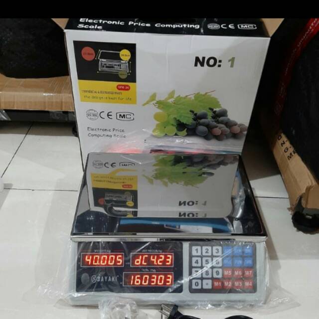 Jual TIMBANGAN DIGITAL/SCALE DIGITAL/WEIGHT & PRICE/BOBOT MAKS 40KG# ...