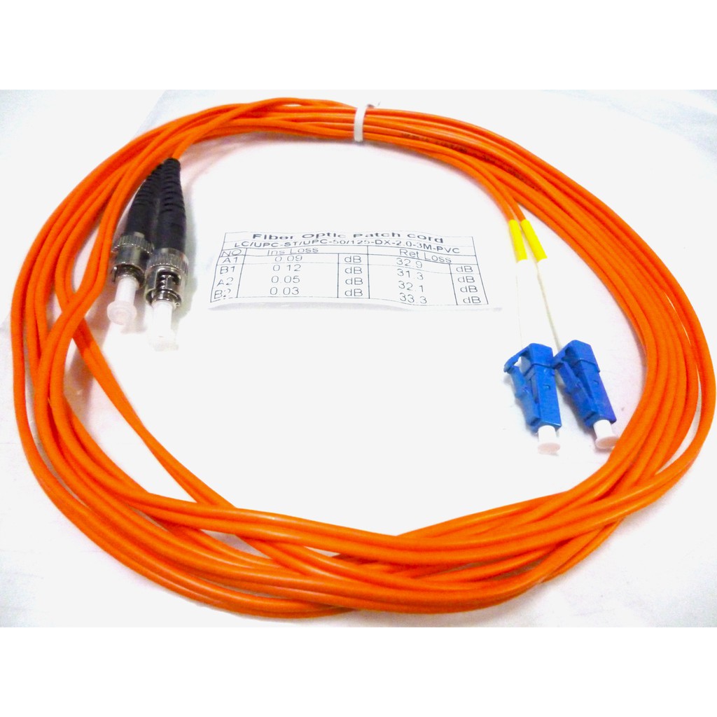 Jual Kabel Fiber Optic ST to LC Multi Mode Duplex/Cable Fiber Optic 3 ...