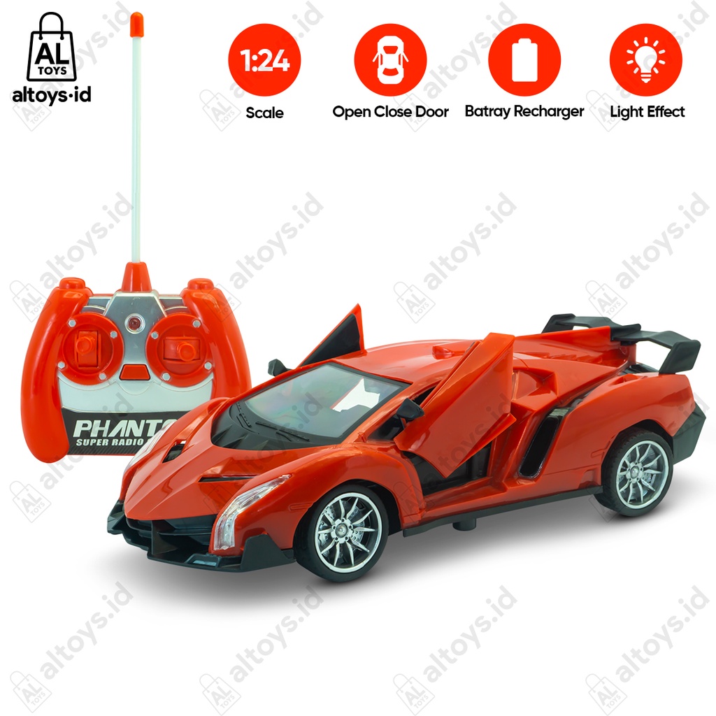 Jual Rc Mobil Balap Phantom Modern Team Remote Control 1:24 Recharger ...