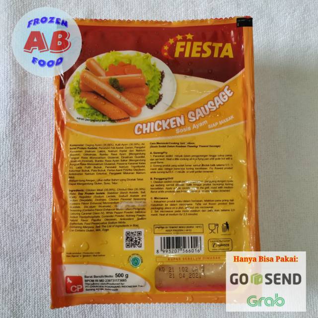 Jual Fiesta Chicken Sausage 500 gram Sosis Ayam Fiesta 500 gram Susis ...
