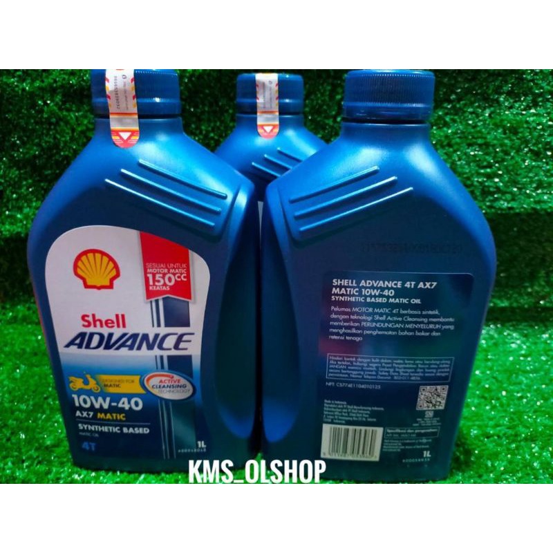 Jual Shell Advance AX7 Scooter SAE 10W-40 1 Liter Oli Shell AX 7 Matic ...