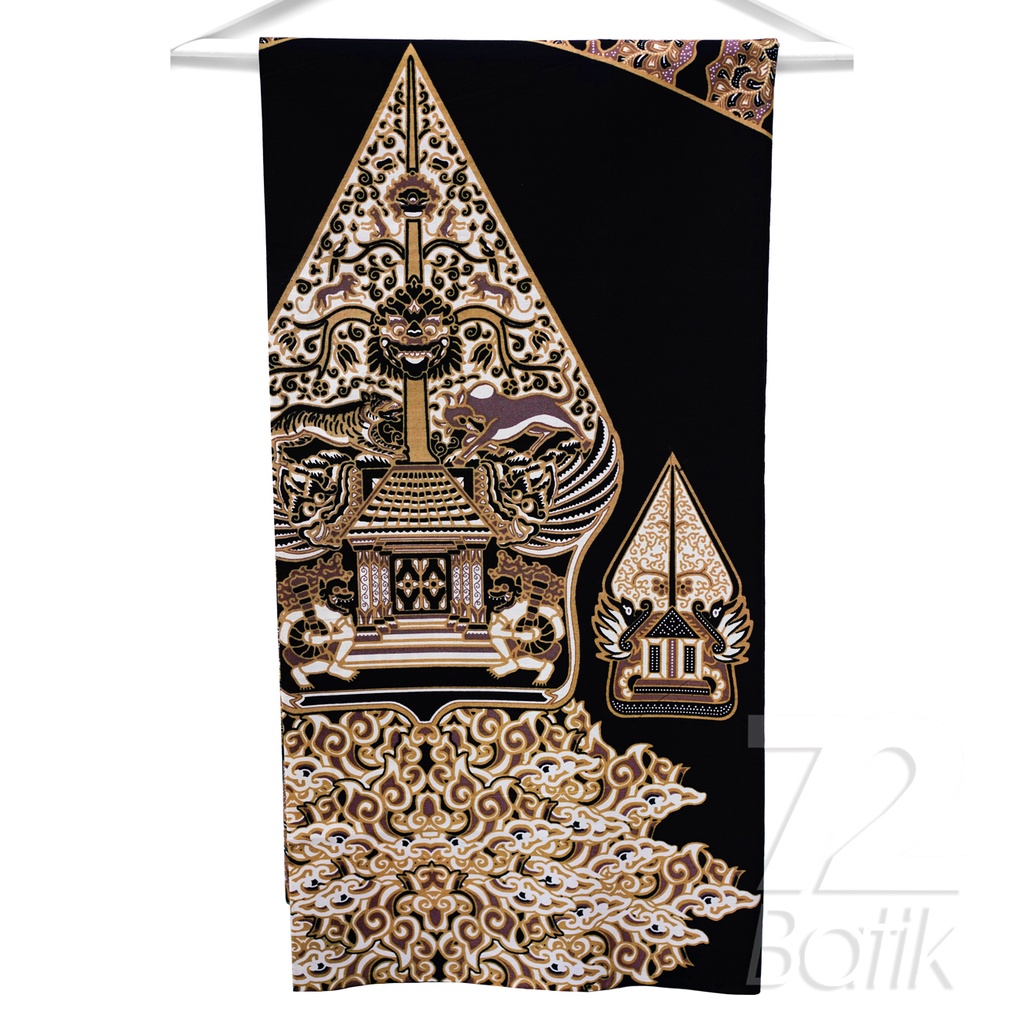 Jual KAIN BATIK PREMIUM Bahan Katun Motif Wayang Warna Hitam Sunbeam ...