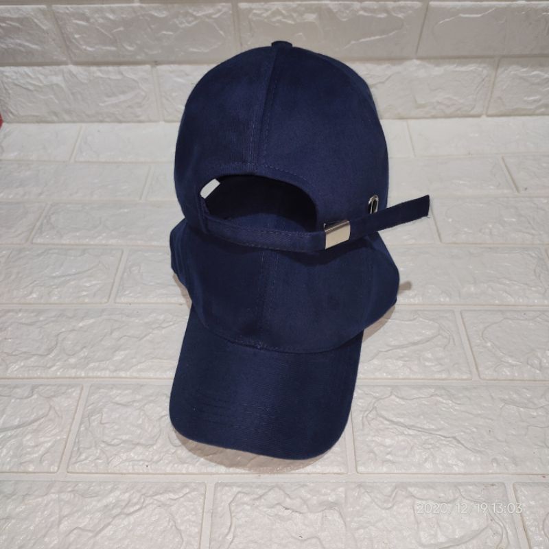 Jual topi polos bahan Rafael denim pengatur ukuran cakop jepit | Shopee ...