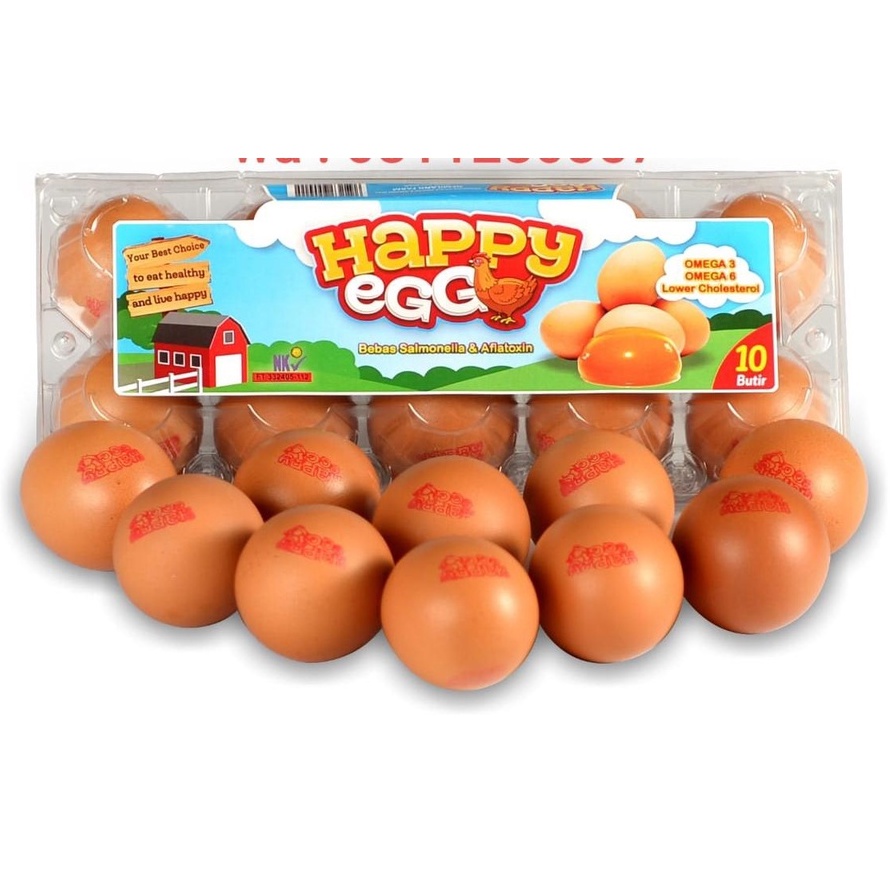 Jual Telor Omega 3 dan 6 Happyegg (1 pack isi 10 butir) | Shopee Indonesia