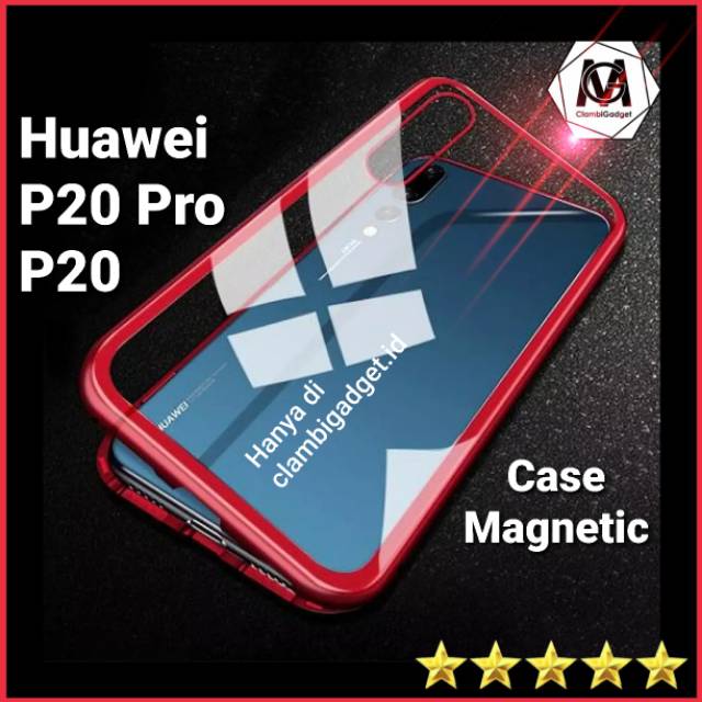 Jual Case Huawei P20 Pro P20 Magnetic Glass Magnetik Magnet COD 2in1 Casing Hard Cover Kaca ...