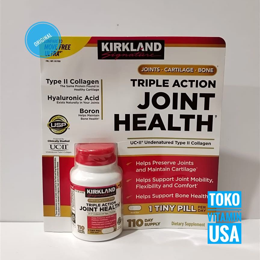 Jual Kirkland Signature Triple Action Joint Health 110 Tablets | Shopee Indonesia