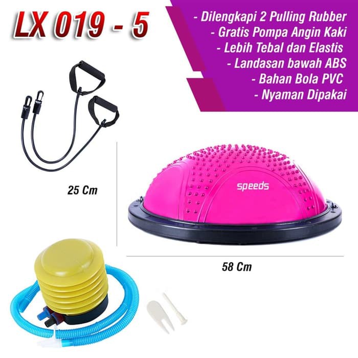 Jual KMTA-221 Bosu Ball Model Grigi Duri Balance Step Bola Yoga Fitnes ...
