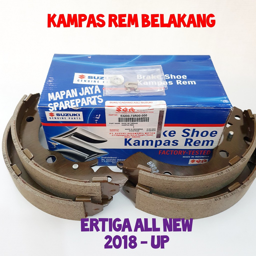 Jual BRAKE SHOE ORIGINAL - KAMPAS REM BELAKANG ALL NEW ERTIGA (2018-2021) | Shopee Indonesia