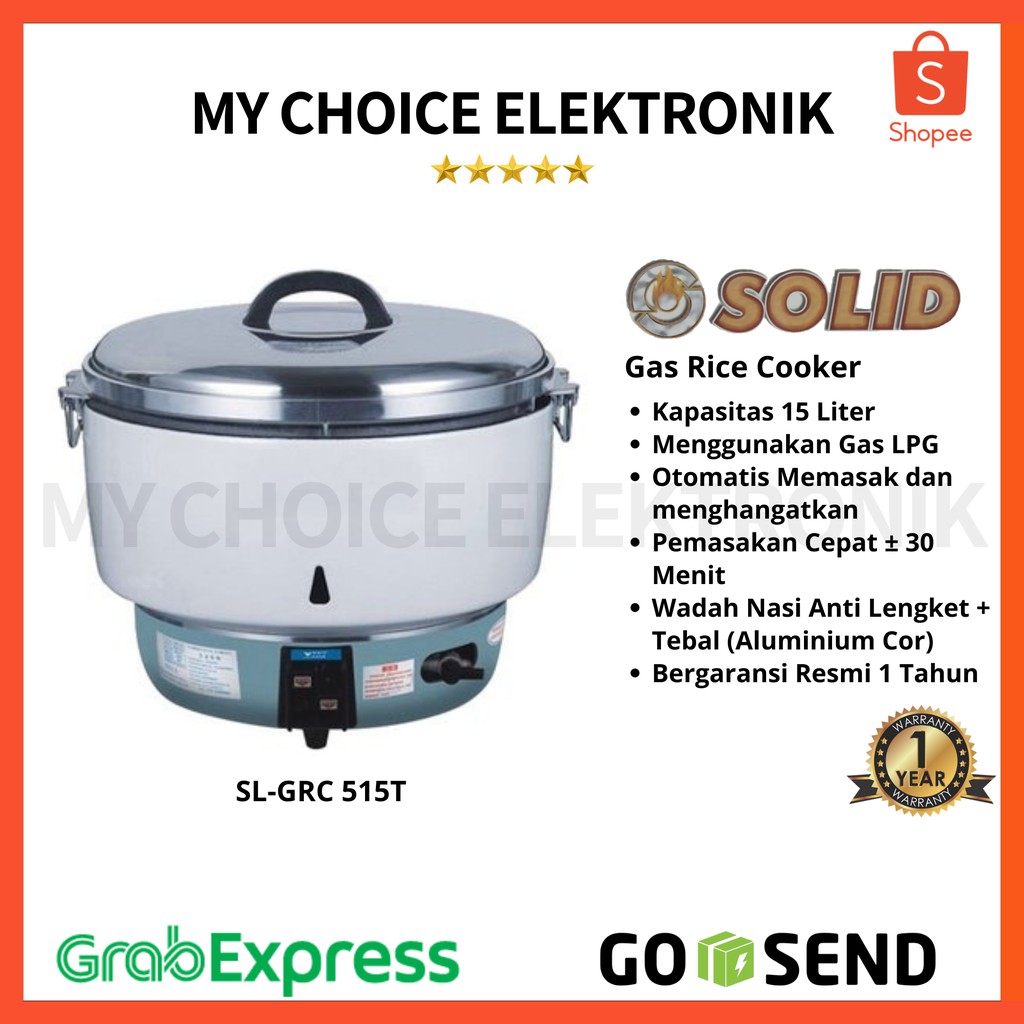 Jual Solid Rice Cooker Gas SL-GRC 515T (15 Liter) Via KARGO | Shopee Indonesia