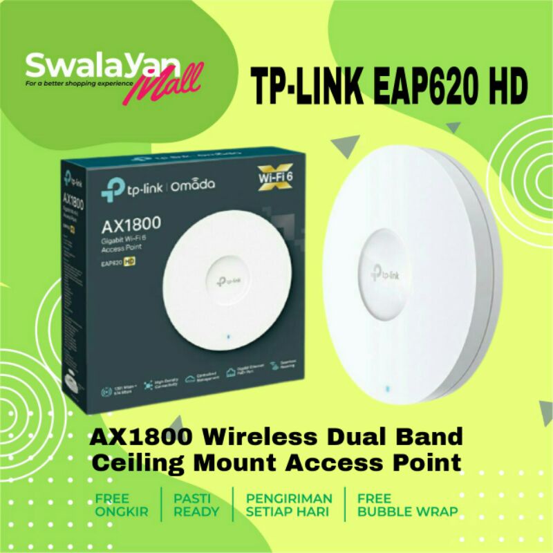 Jual TP LINK EAP620 HD AX1800 Wireless Dual Band Ceiling Mount AP ...