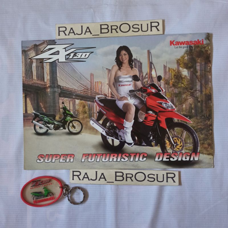 Jual Poster brosur katalog leaflet jadul lawas Kawasaki Kaze ZX130 ZX 130 Baby Ninja 2008 Free ...