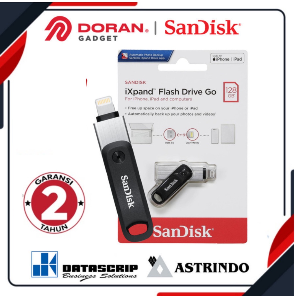 Jual Sandisk iXpand Flash Drive GO USB-A to Lightningt - Garansi Resmi ...