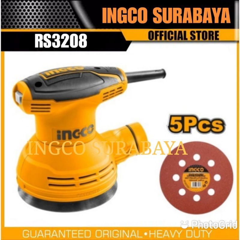 Jual INGCO RS3208 ROTARY ORBITAL SANDER 5" MESIN AMPLAS LISTRIK BULAT 5 " INCH | Shopee Indonesia
