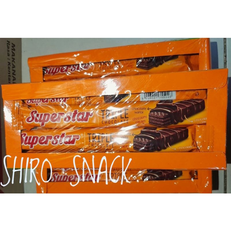 Jual Wafer superstar triple chocolate box isi 12 pcs | Shopee Indonesia