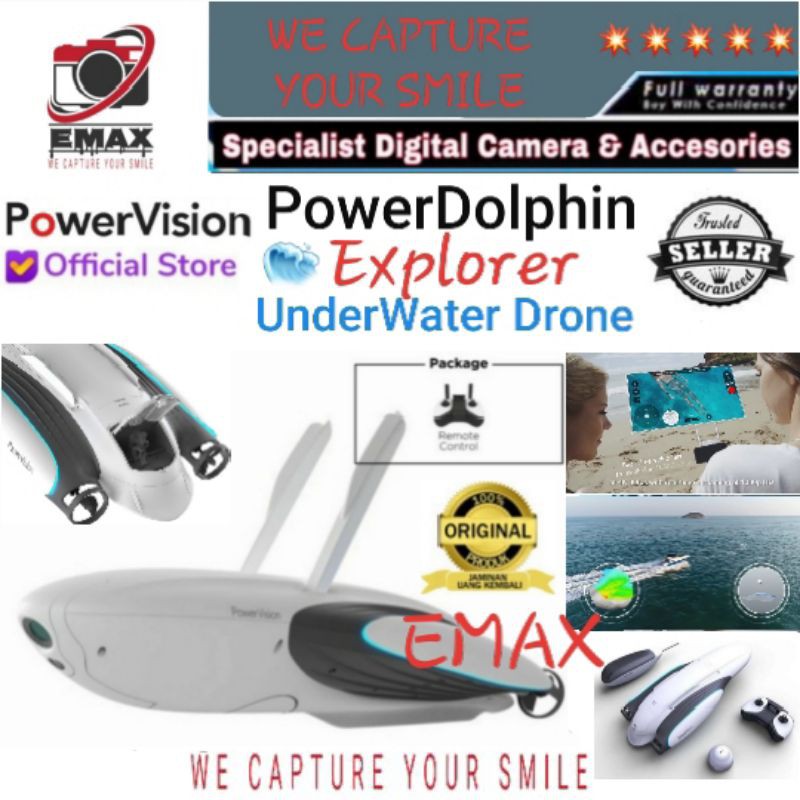 Jual Power Vision PowerDolphin Explorer Underwater Drone 4K PowerVision ...