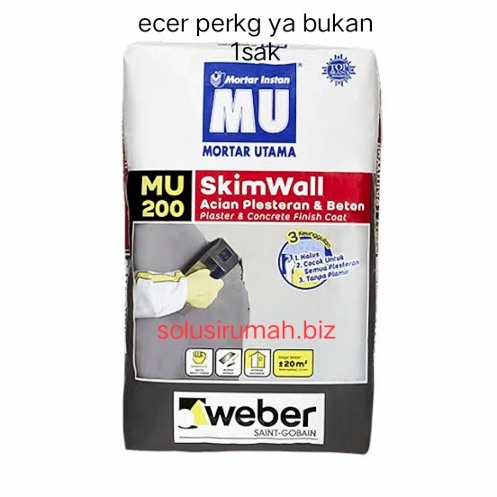 Jual mortar mu 1kg 1 kg ecer kimia acian plesteran beton mu 200 mu2000 ...